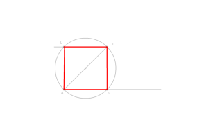 Ejercicio Cuadrado conocida la diagonal
