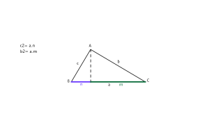 Ejercicio TRIANGLES: TEOREMA DEL CATET