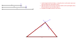 Ejercicio 19.- Draw a scalene triangle given its three sides