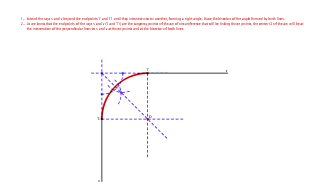 Ejercicio 49.- Linking two rays, knowing the tangency points