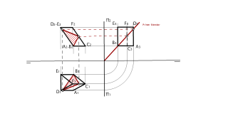 Sección por primer bisector a prisma triangular Ariketa