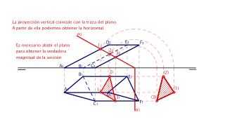 Ejercicio Sección de prisma oblicuo por plano proyectante
