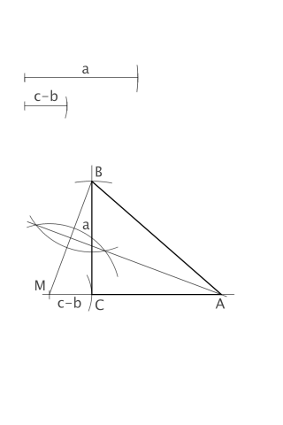 Ejercicio Triángulo rectángulo dado un cateto y la diferencia entre la ...