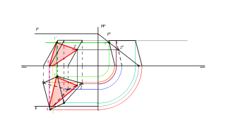 Ejercicio Sección en prisma oblícuo de base triangular por plano ...